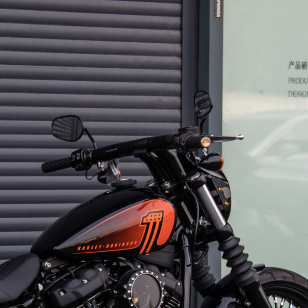 Hoprousa Gloss Black 6" Rise 2" Dimension HandleBar for Harley Softail ...