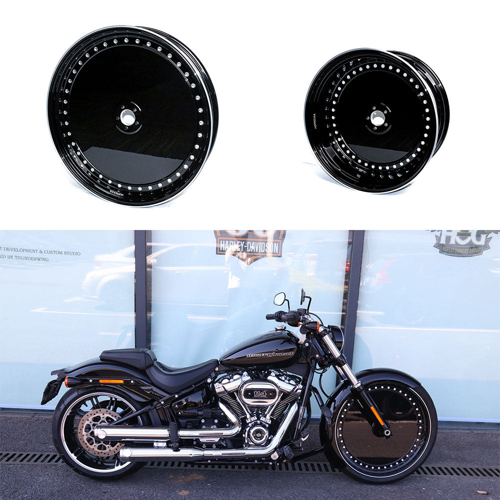 Hoprousa 3D Custom Motorcycle Cast Forged Rear Front FAT STAR Wheels F ...