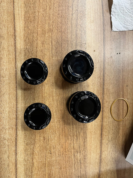 HOPROUSA Gloss Black Harley Axle Nut Covers For Harley Softail Breakou