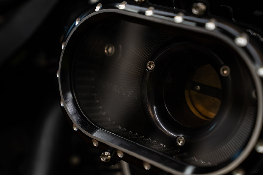 Hoprousa Motorcycle Air Intake System CNC Black Transparent Air Cleane ...