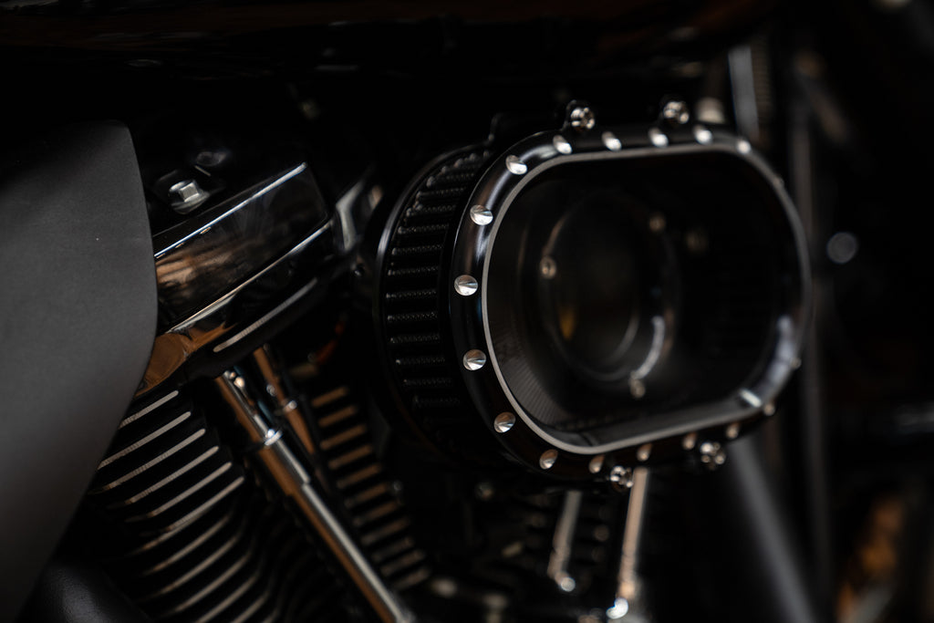 Hoprousa Motorcycle Air Intake System CNC Black Transparent Air Cleane ...