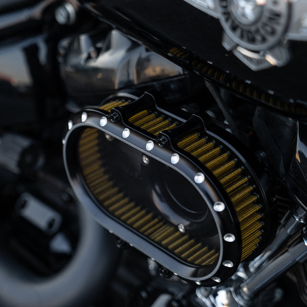 Hoprousa Motorcycle Air Intake System CNC Black Transparent Air Cleane ...